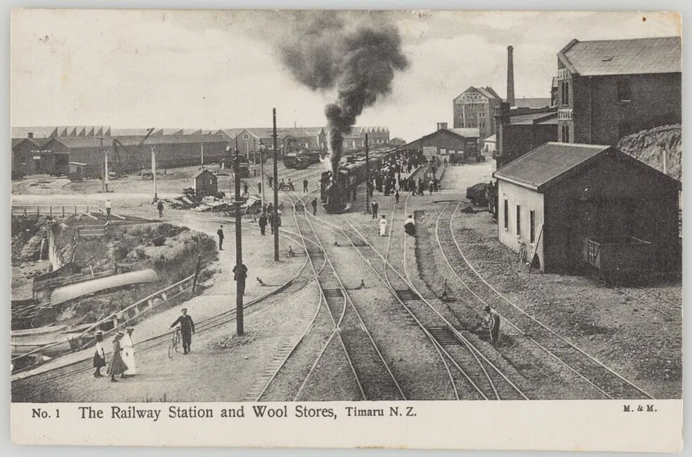 The Railway Station and Wool Stores, Timaru, New Zealand | Record ...