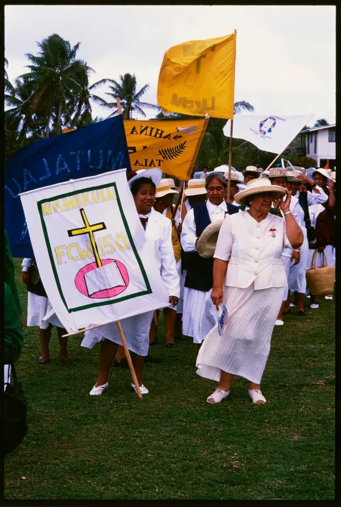 Women's Day parade of villages, Alofi Manse, Niue | Record | DigitalNZ