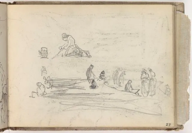 Figure sketch of groups of people. From: A Marken sketchbook. | Record ...