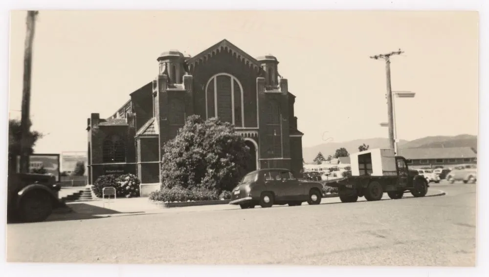Laings Road Methodist Church, Lower Hutt. 2.3.56. From the album: Views ...