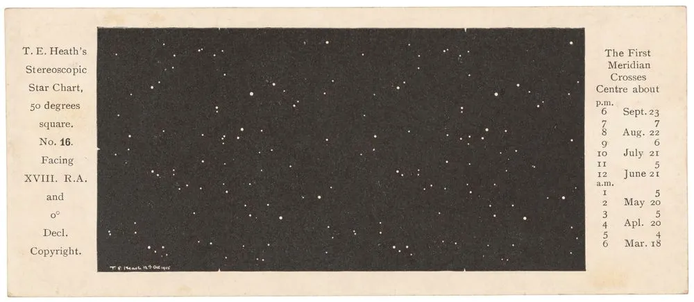 Stereoscopic Star Chart, 50 degrees square | Record | DigitalNZ