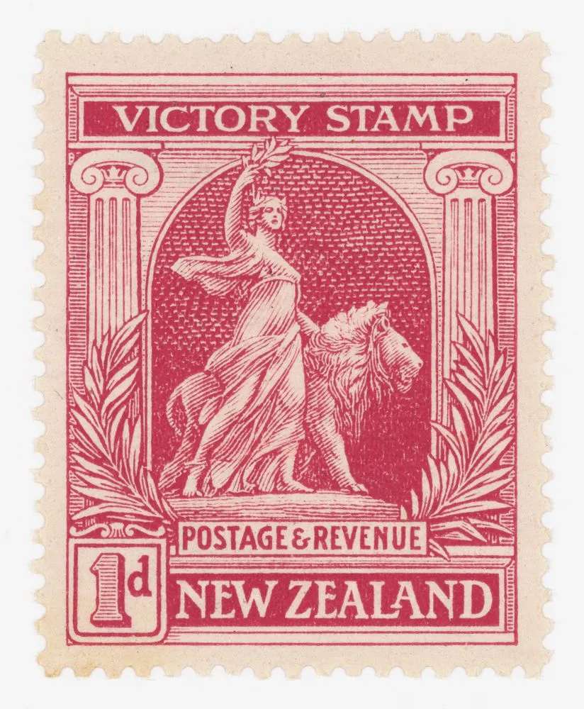 Issued one penny 'Victory' stamp. | Record | DigitalNZ