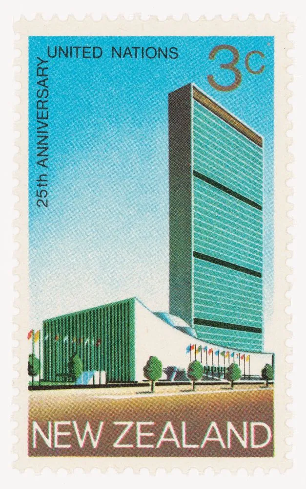 Issued three cent 25th Anniversary of United Nations stamp | Record ...