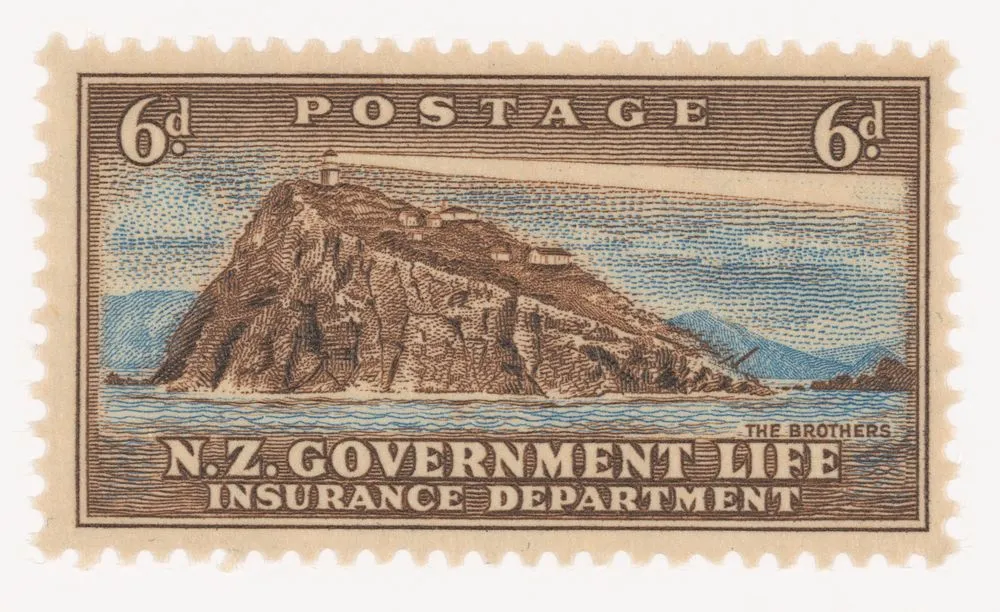 Issued six penny Government Life Insurance stamp | Record | DigitalNZ