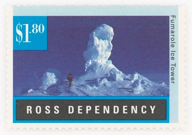 Issued one dollar and eighty cents 'Landscapes' Ross Dependency stamp ...