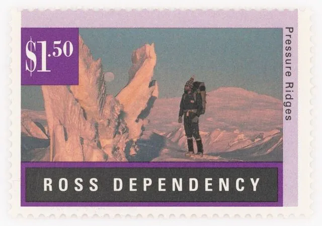 Issued one dollar and fifty cents 'Landscapes' Ross Dependency stamp ...