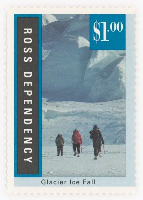 Issued one dollar 'Landscapes' Ross Dependency stamp | Record | DigitalNZ