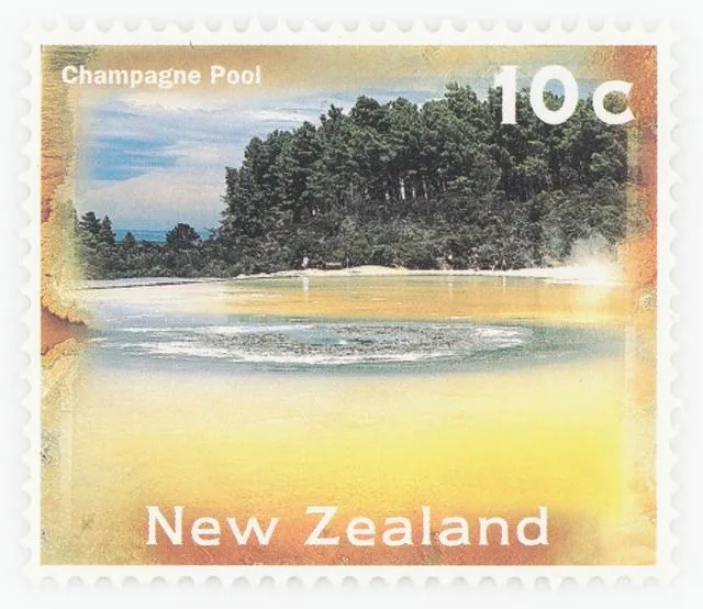 Issued ten cent 'Scenic' definitive stamp | Record | DigitalNZ
