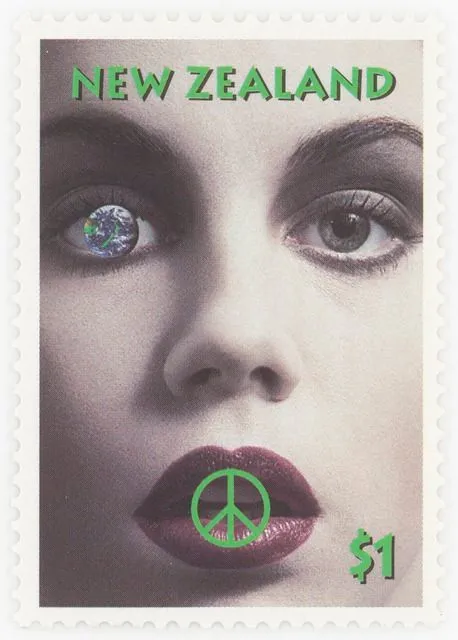Issued one dollar 'Nuclear Free' stamp | Record | DigitalNZ