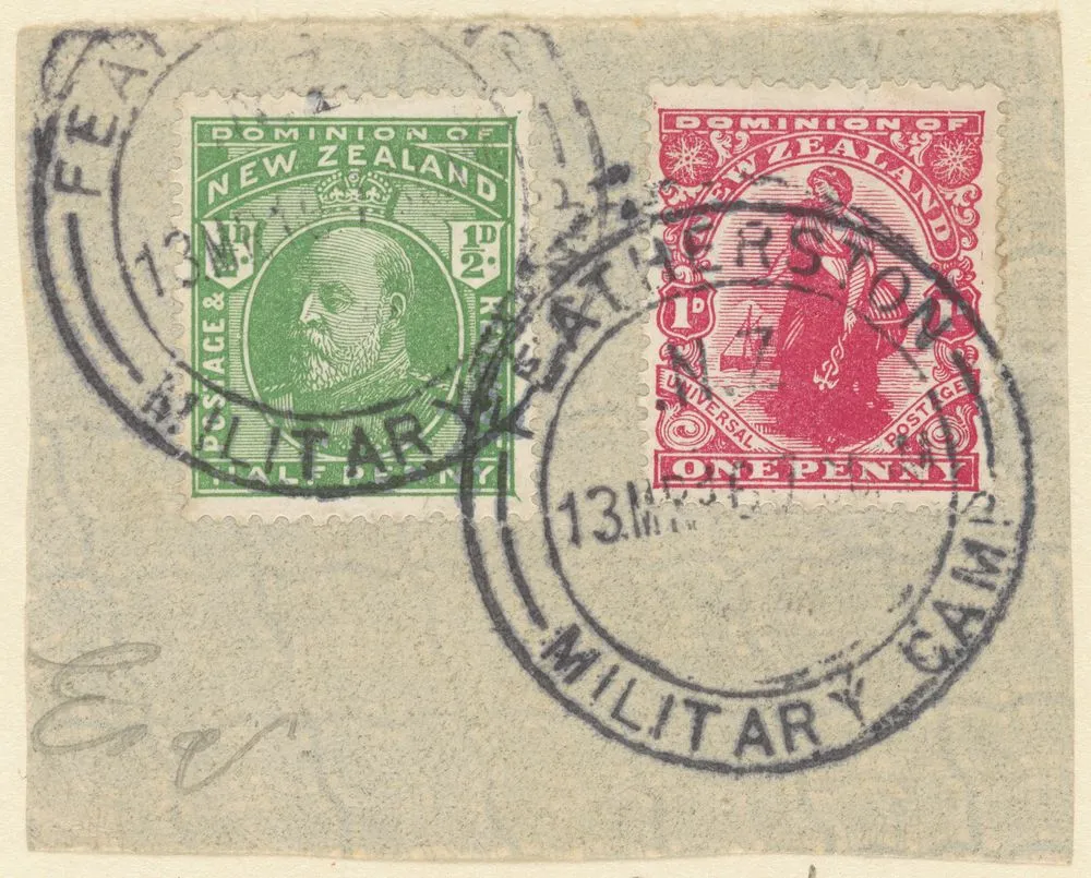 Example of Featherston Military Camp postmarks | Record | DigitalNZ