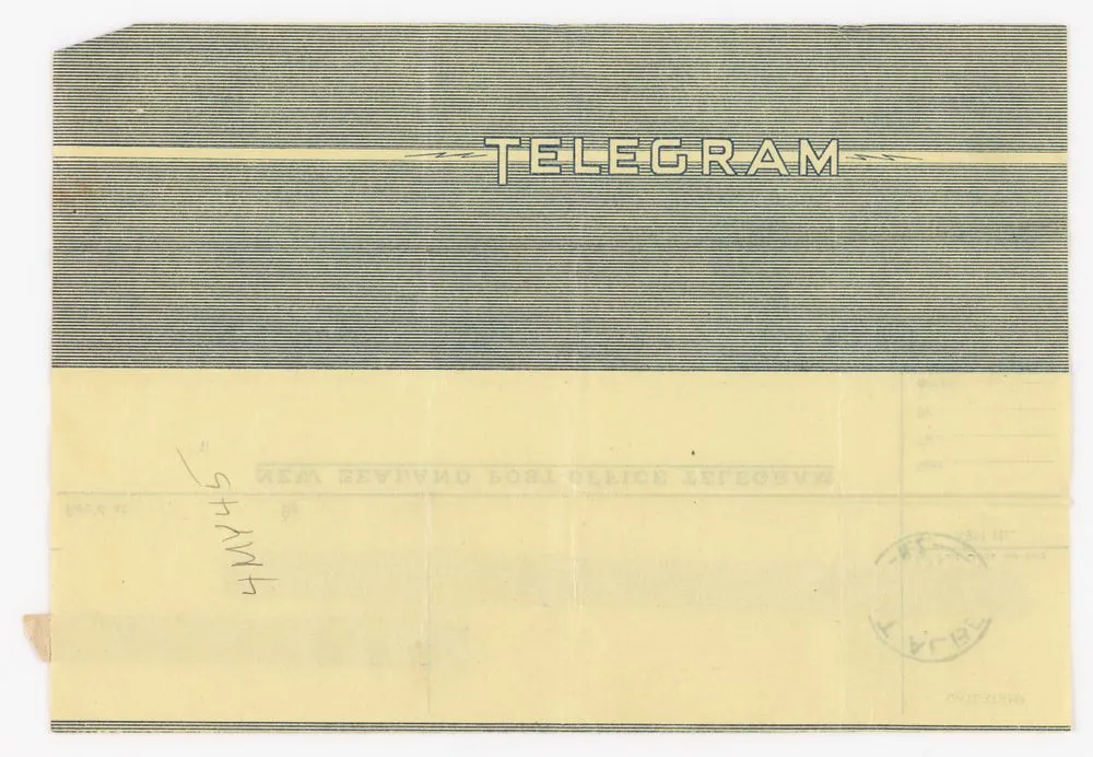 Telegram, WWII | Record | DigitalNZ