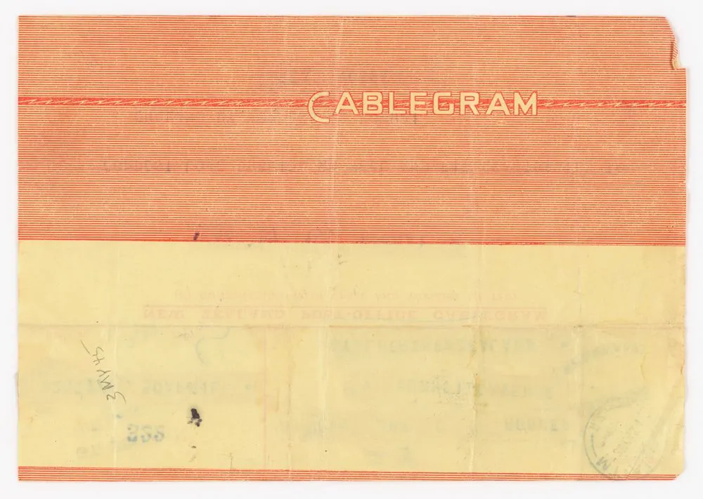 Telegram, WWII | Record | DigitalNZ