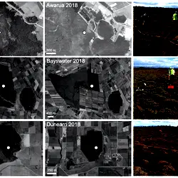 Historic and recent aerial photography showing changes in extent of ...