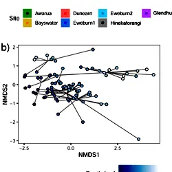 NMDS ordination of samples based on metabolic pathway composition. | Record | DigitalNZ