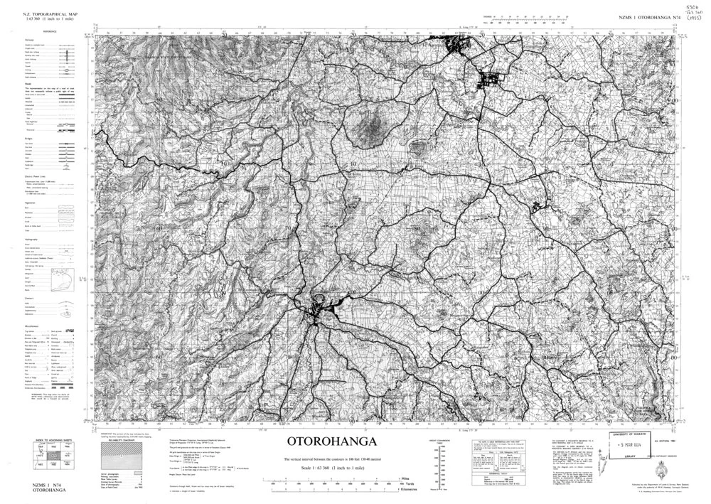 Otorohanga: topographical map [4th ed.] | Record | DigitalNZ