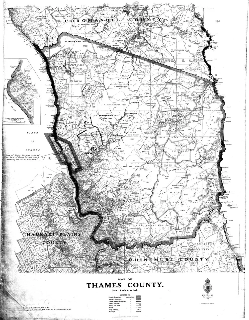 Thames County: cadastral map | Record | DigitalNZ