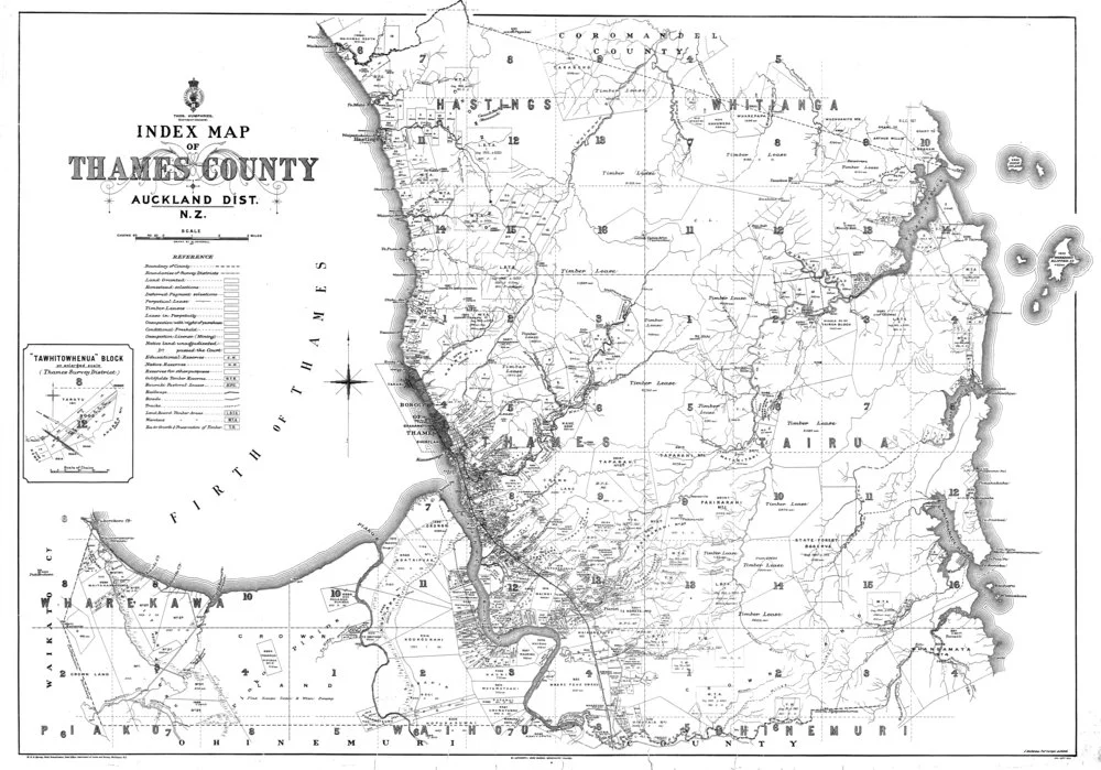 Thames County: cadastral map | Record | DigitalNZ