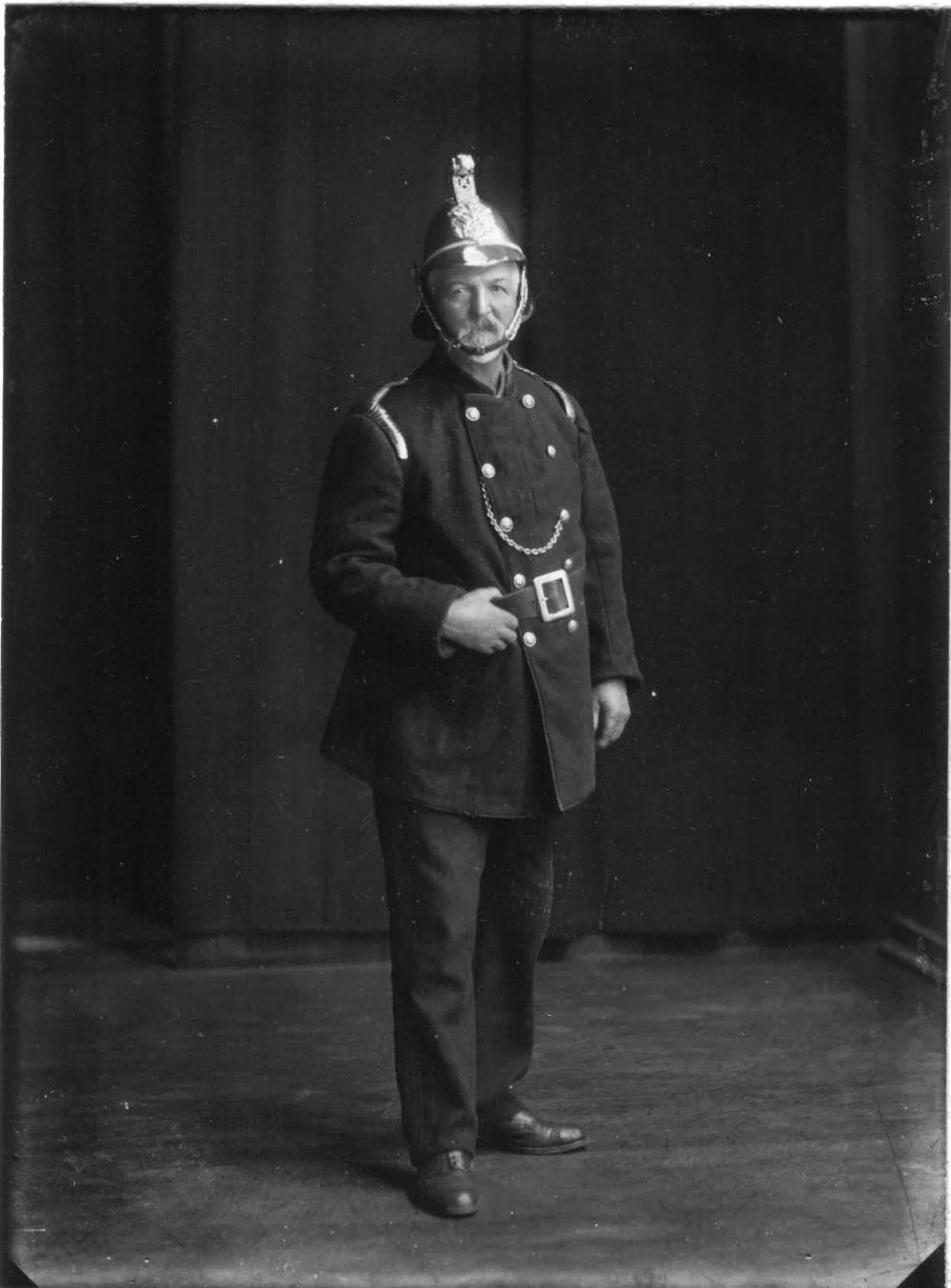 Fireman of the Hamilton Fire Brigade in uniform | Record | DigitalNZ