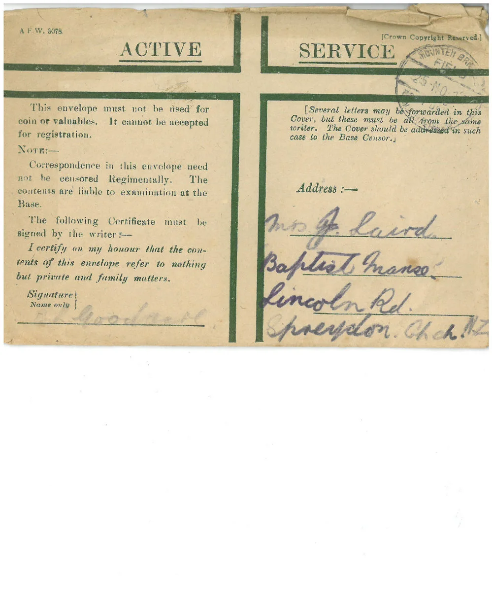 Letter from Eric Lucas Goodacre to Lilly Laird | Record | DigitalNZ