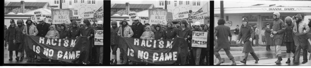 1981 Springbok protests before game with Bay of Plenty | Record | DigitalNZ