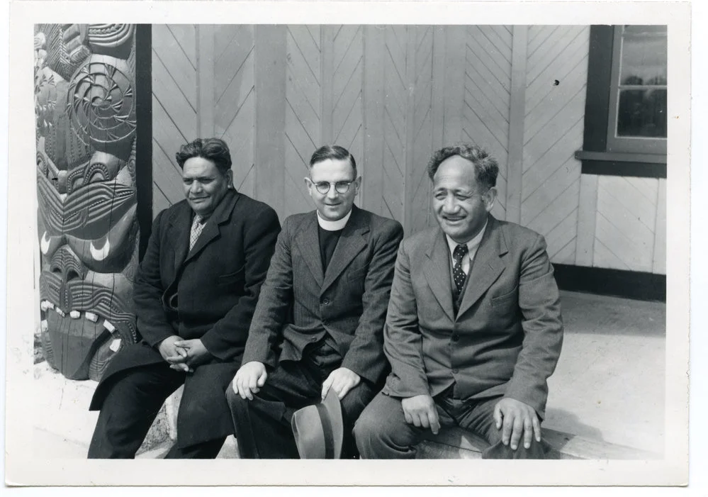 Rev. Tame Te Teira, Rev. Hemi Potatau and another unknown minister ...