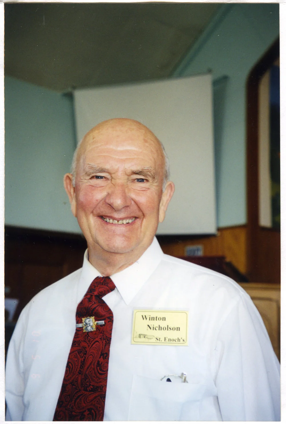 Winton Nicholson, portrait, St. Enoch's Church | Record | DigitalNZ