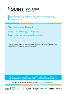 Five easy steps A5 card | Record | DigitalNZ