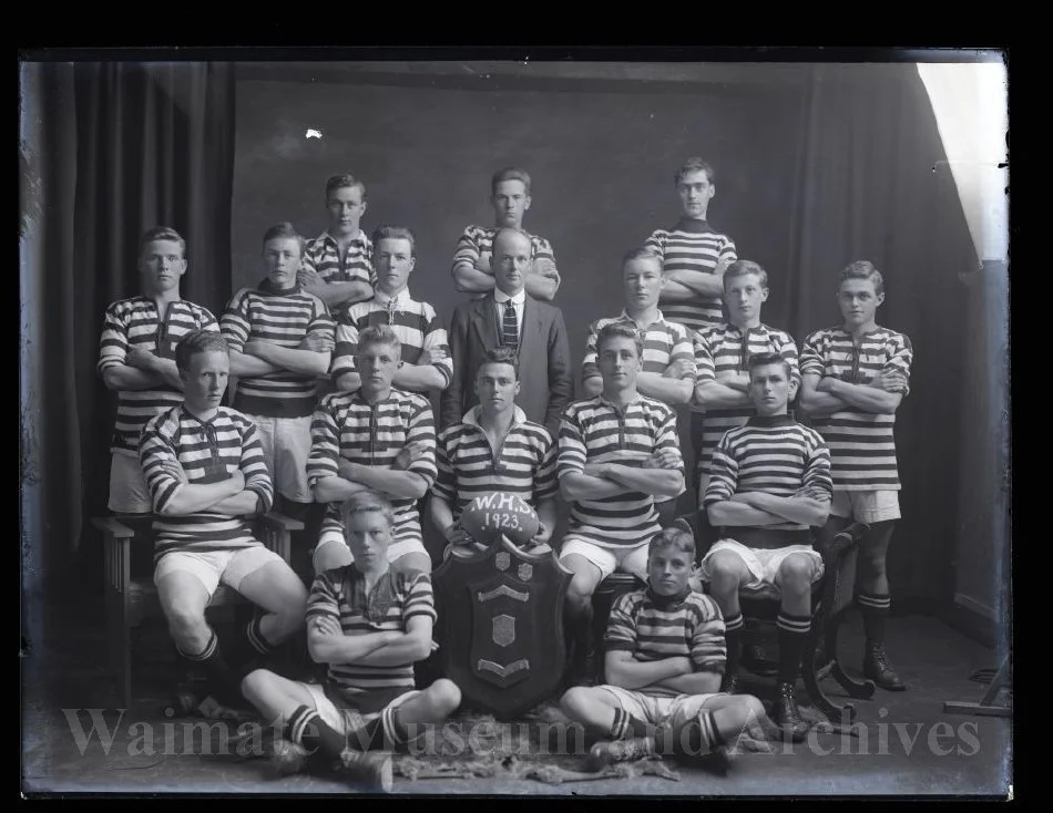 Waimate High School rugby team 1923 | Record | DigitalNZ