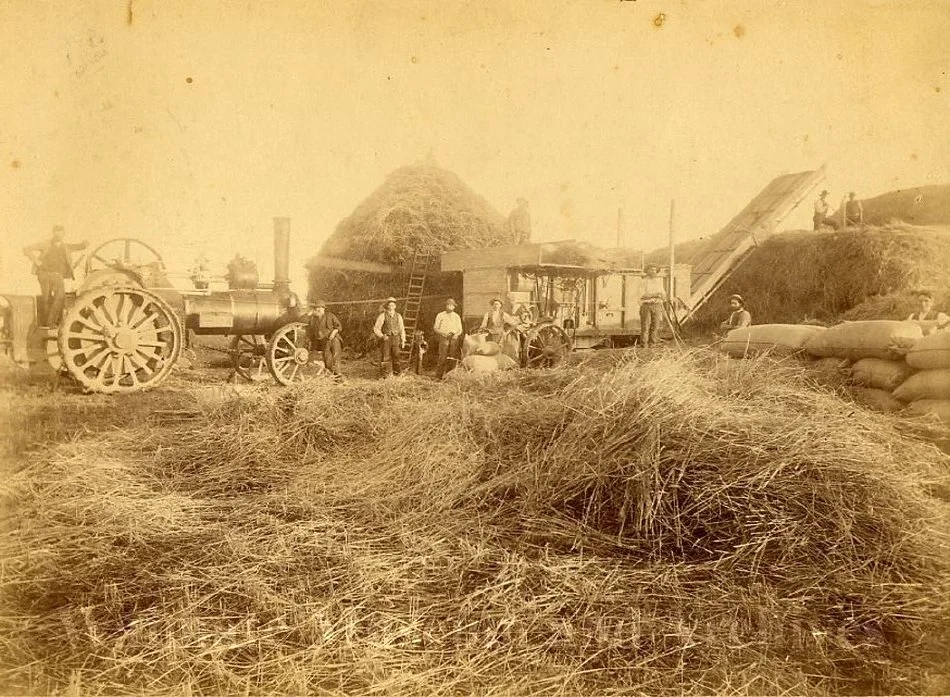 A single cylinder Burrell Engine 5ft Clayton threshing mill | Record ...