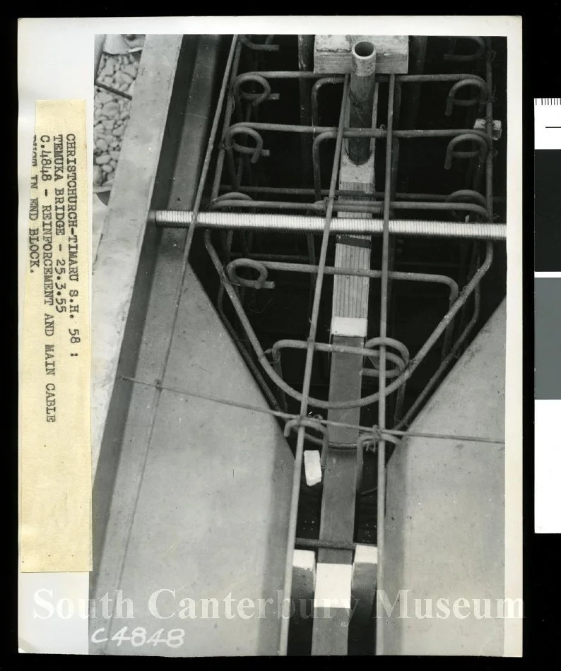 [Christchurch-Timaru S.H.58 Temuka River bridge construction, 1954 ...