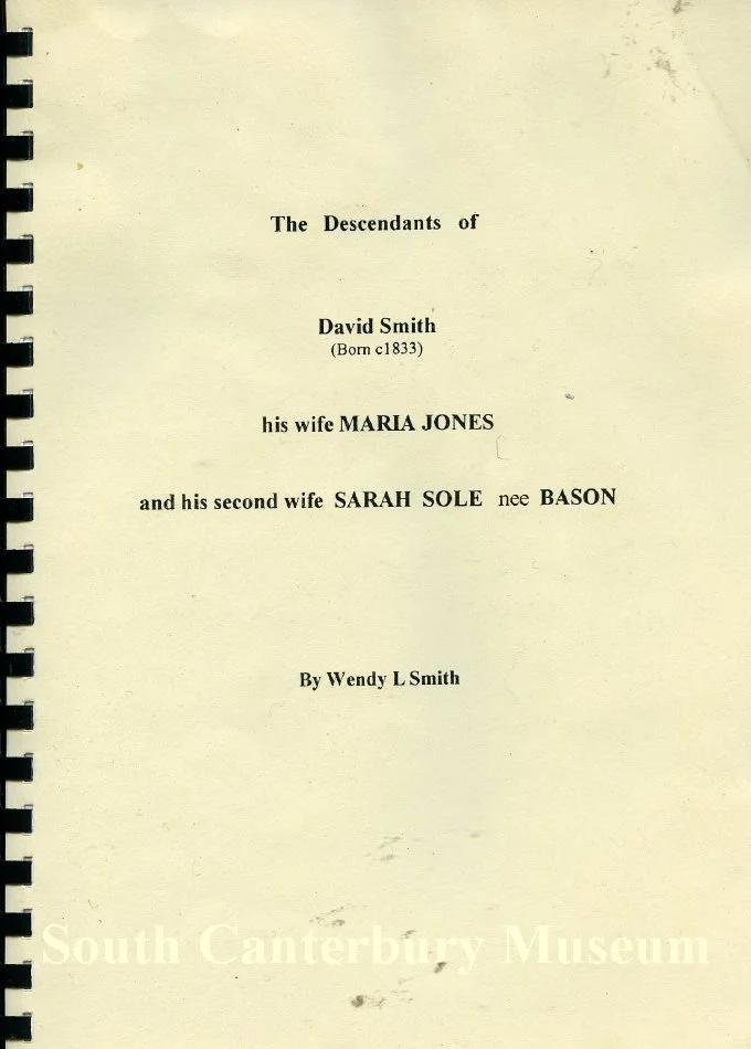 The descendants of David Smith (born c1833) his wife Maria Jones and ...