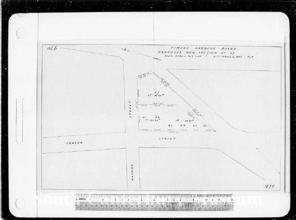 Timaru Harbour Board : proposed new section No. 67 [Hayman Street] Plan | Record | DigitalNZ
