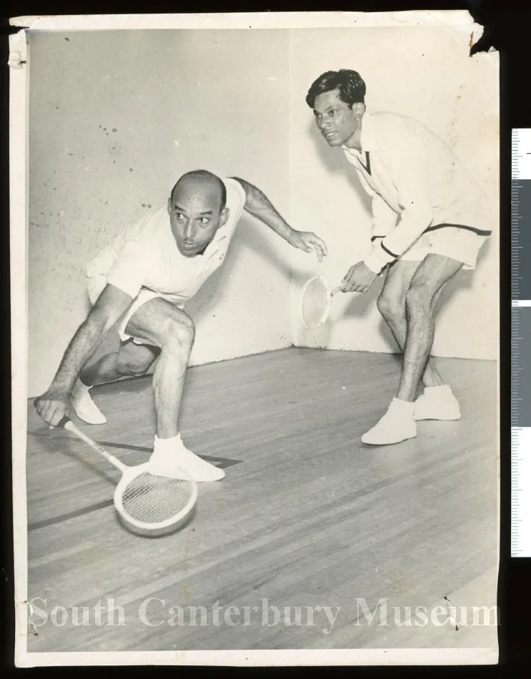 Pakistani squash players Hashim & Roshan Khan at Timaru, 1957 | Record ...
