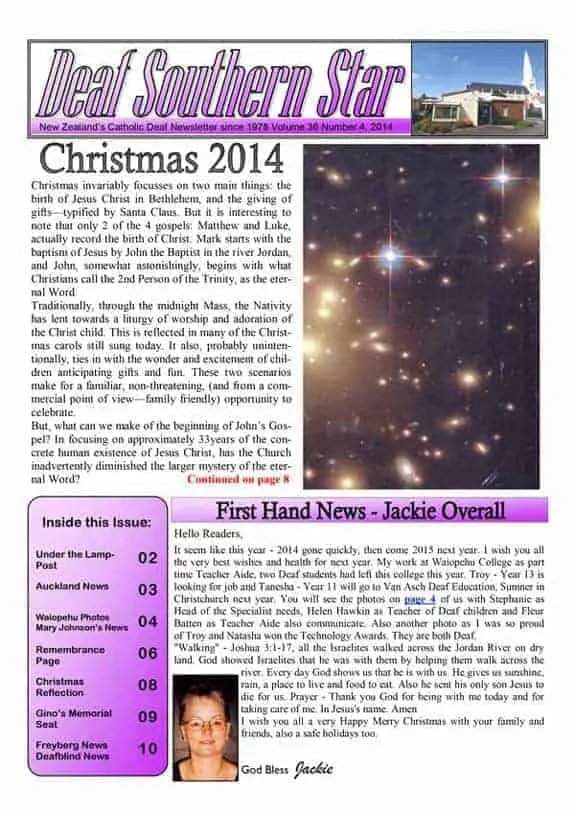 Deaf Southern Star: 2014 (Vol. 36, No. 4) | Record | DigitalNZ