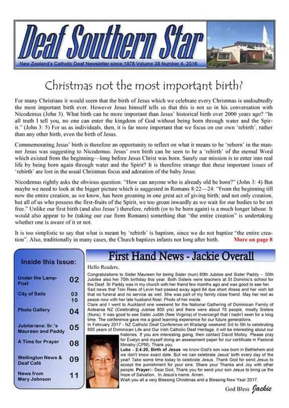 Deaf Southern Star: 2016 (Vol. 38, No. 4) | Record | DigitalNZ