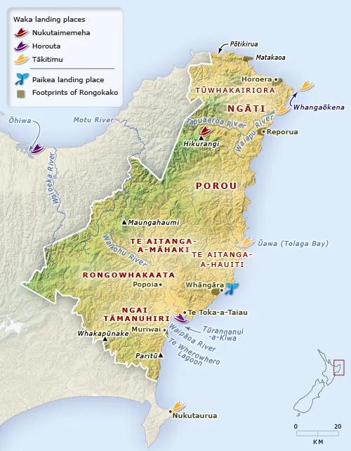 Waka landings, places of significance and tribes | Record | DigitalNZ