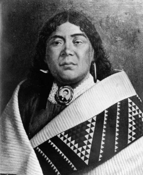 Ruhia Pōrutu wearing her kaitaka | Record | DigitalNZ