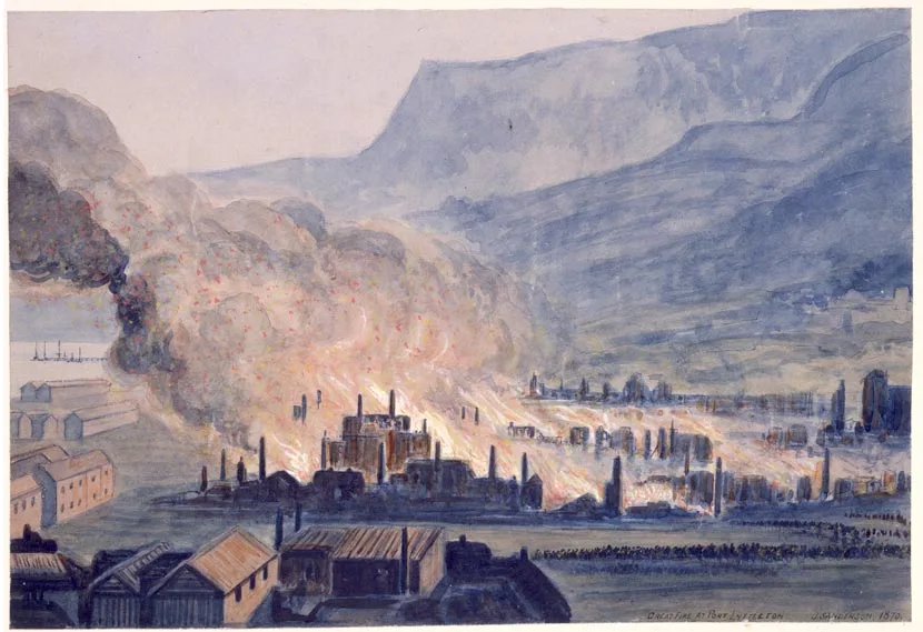 Lyttelton fire, 1870 | Record | DigitalNZ
