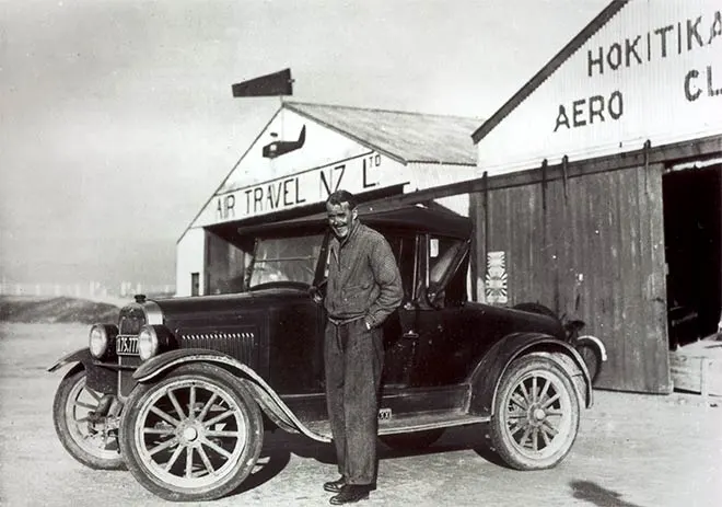 James Cuthbert Mercer outside his airline headquarters, 1935 | Record ...