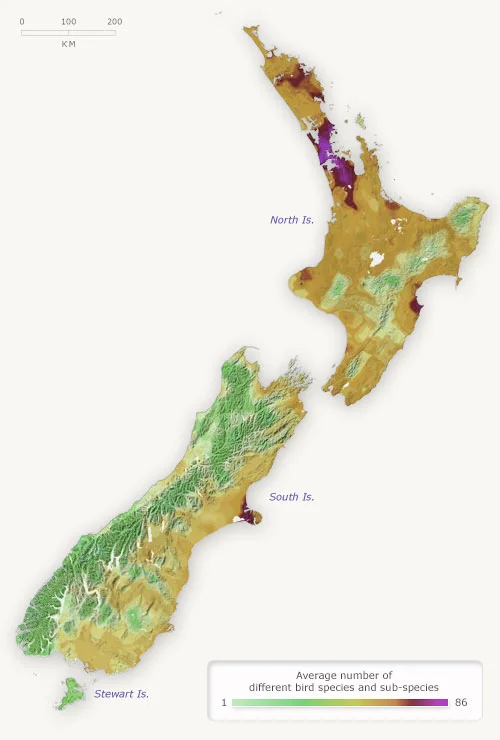 Distribution of introduced birds | Record | DigitalNZ