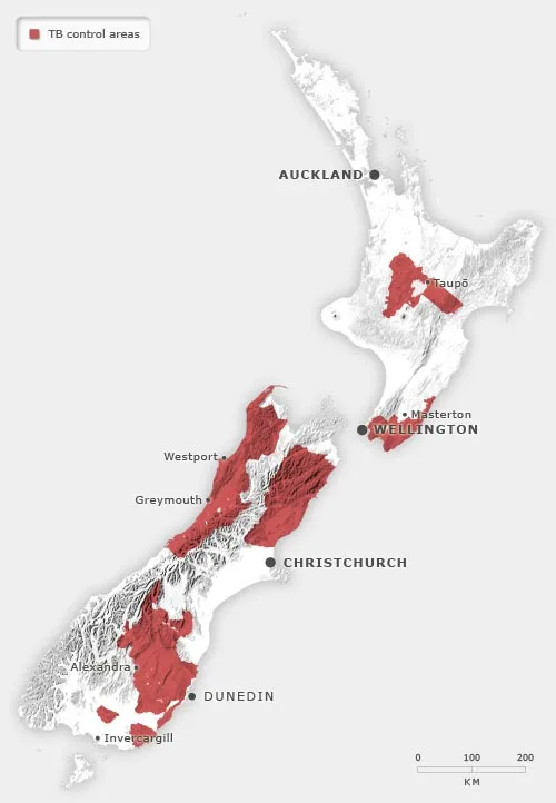 TB movement control areas | Record | DigitalNZ