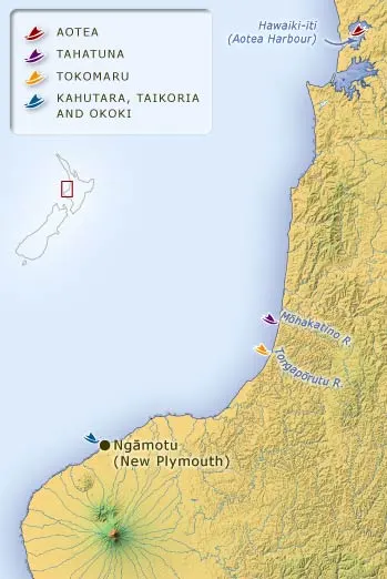 Landing places of the North Island west coast canoes | Record | DigitalNZ