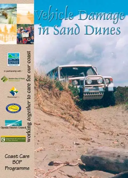 Pamphlet on vehicle damage to sand dunes | Record | DigitalNZ