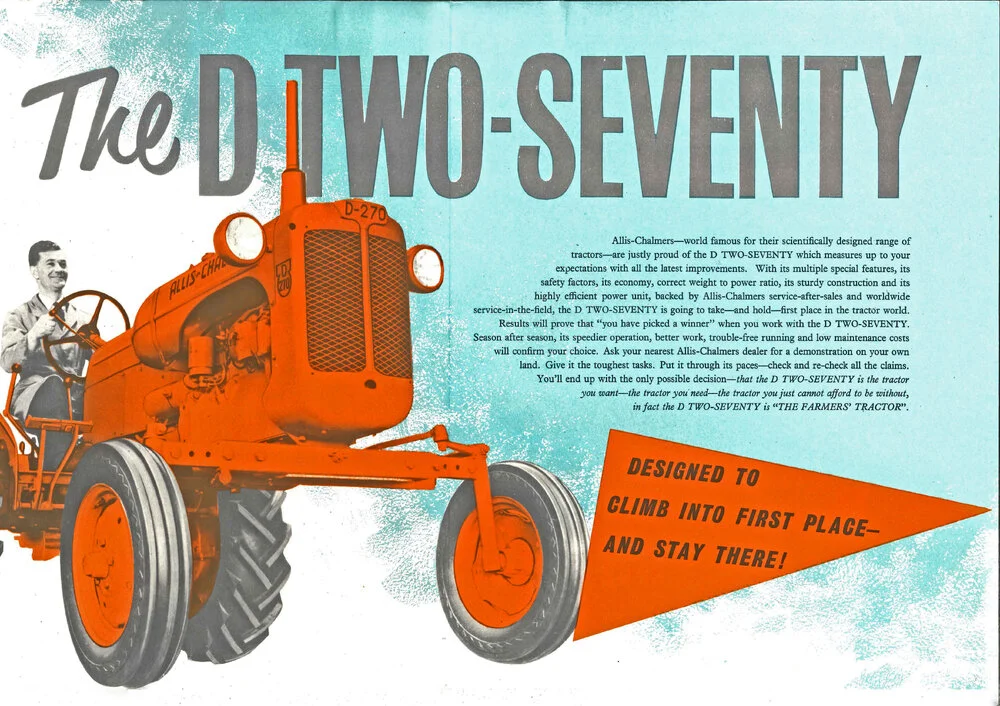 Wellington Racing Club; Tractor Advertisment; D Two-Seventy; 1956 ...