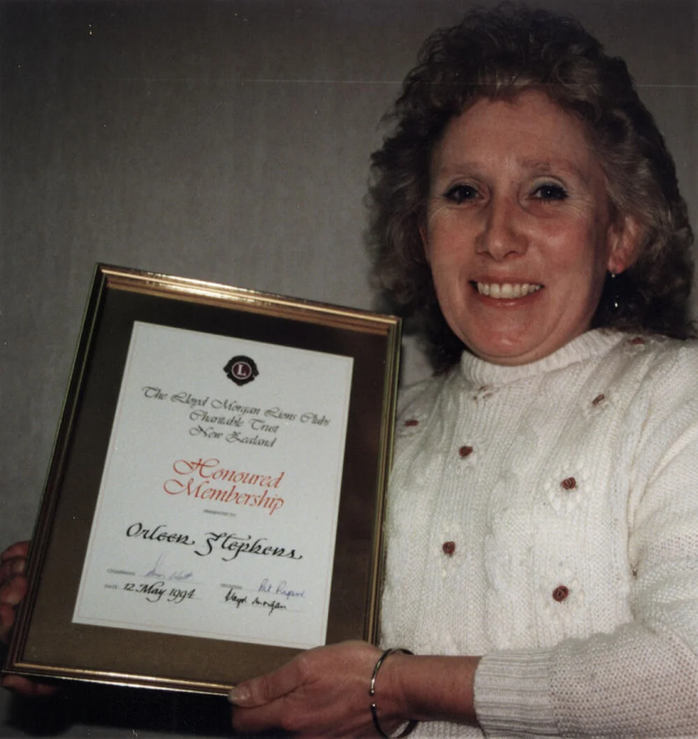 Lions; Lloyd Morgan Charitable Trust; honoured membership for Orleen ...