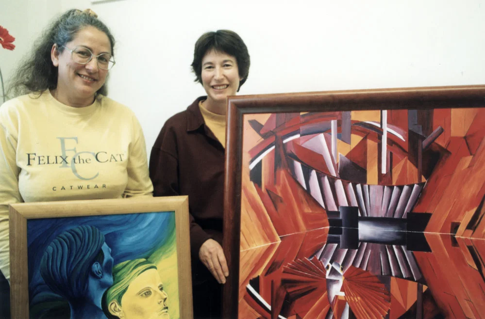 Archibald's Gallery; Barbara Burrows and Sandy Andrews with artworks ...