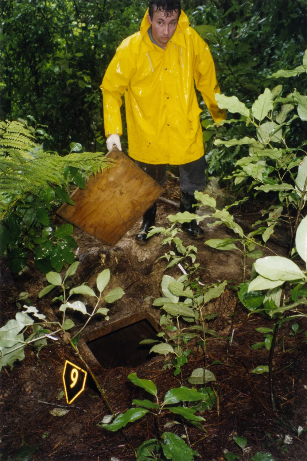 Tunnel gully; Detective Warren Olssen with bunker discovered by council ...