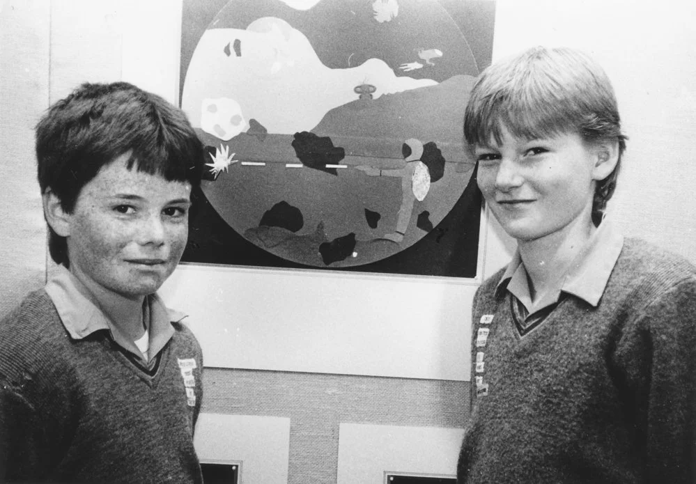 Intermediate schools' art exhibition; Jordan Bremner and Aaron Gibbs ...
