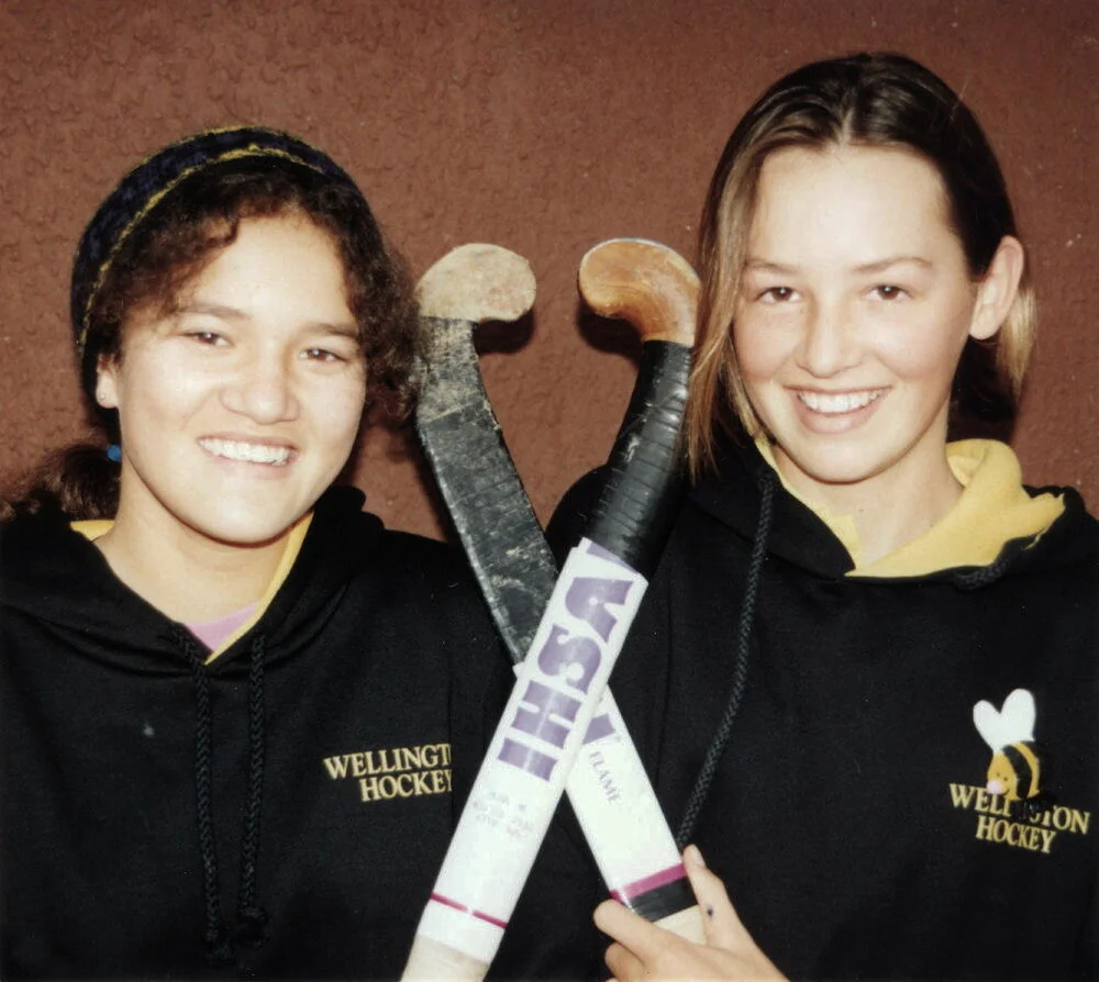 Hockey; Hutt Hockey Club defenders Caell Waikari and Honor Dillon ...