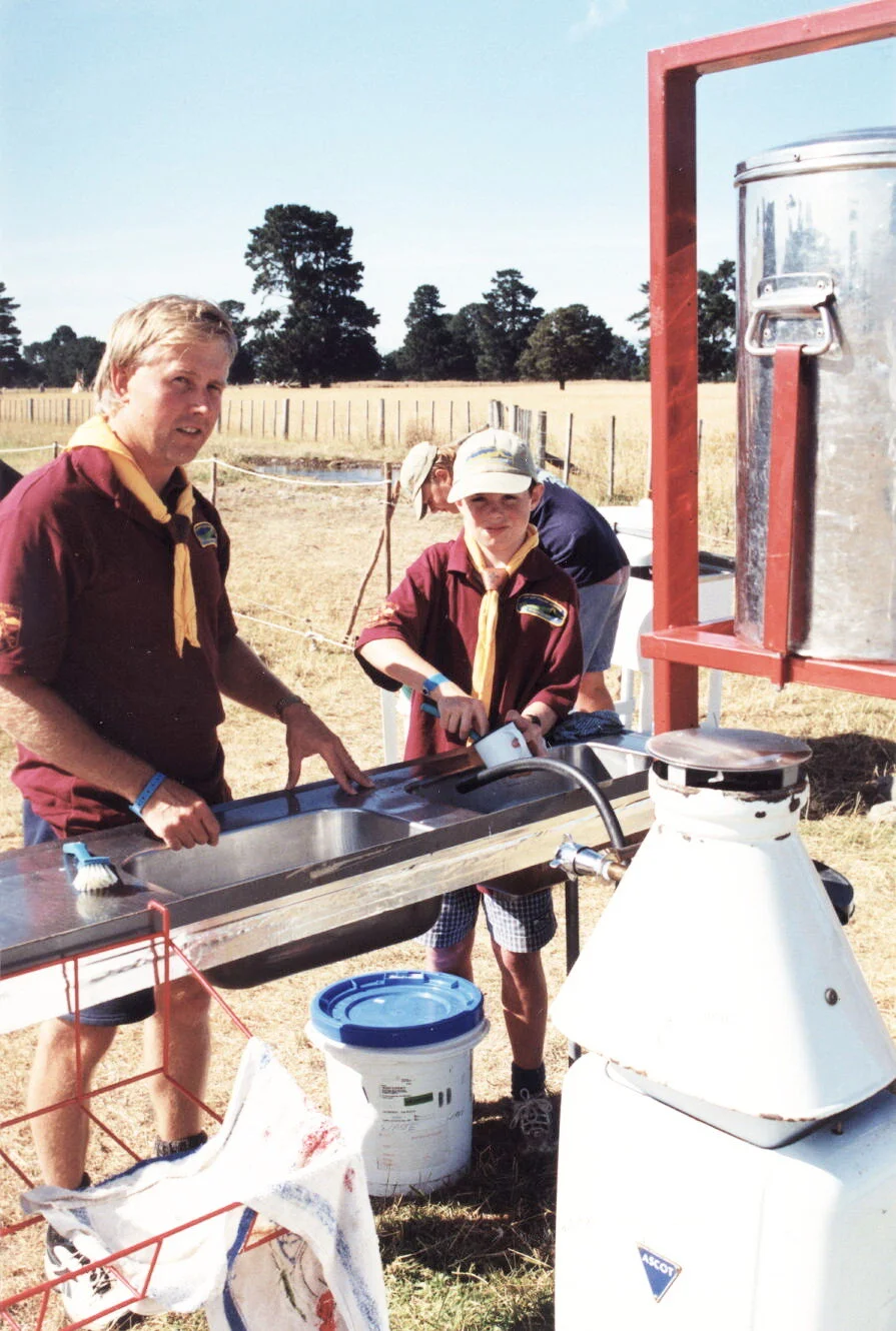 Scouts; Jamboree, Greytown; Moonshine leader Keith Budd, Michael ...